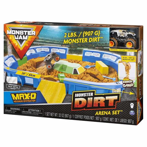 Monster Jam | Toys | Monster Jam Dirt Arena Playset With Kinetic Sand ...
